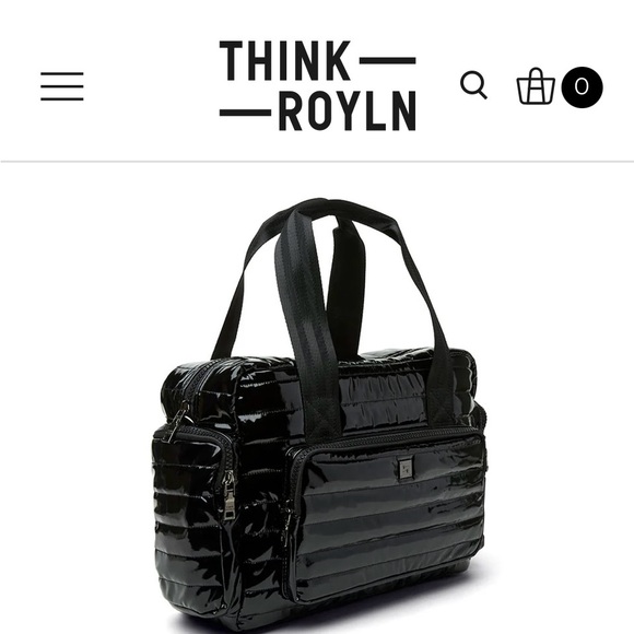 THINK ROYLN | Bags | Think Royln Black Patent Voyager Tote With ...